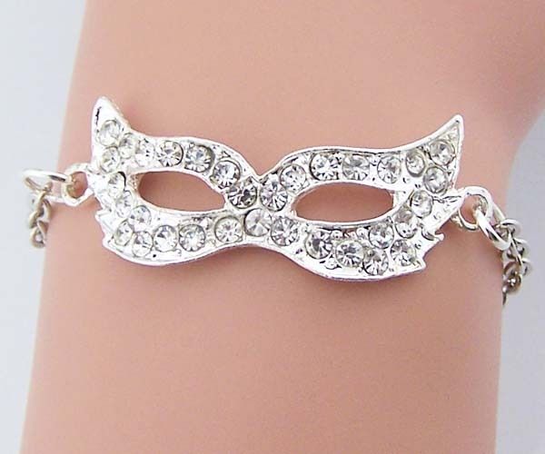 Artificial Diamond Mask Bracelet,crystal Mask Charm Jewelry,bohemia ...